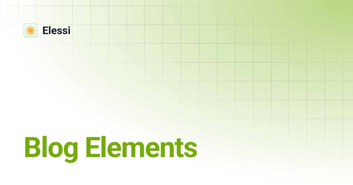 Blog Elements | Elessi