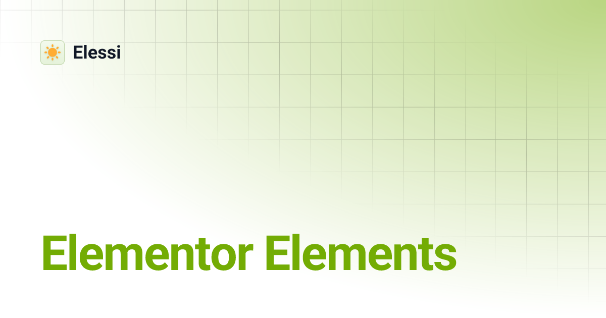 Elementor Elements | Elessi