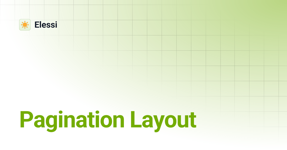 Pagination Layout | Elessi