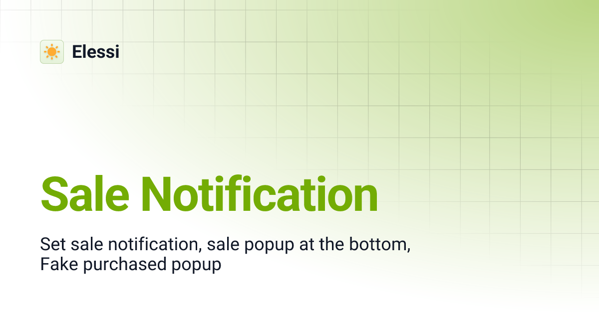 Sale Notification | Elessi